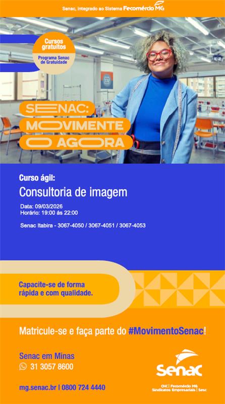 Itabira: Senac oferece curso gratuito de consultoria de imagem pelo PSG ...